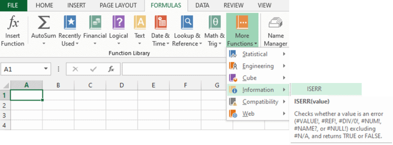How To Use Iserr Function In Excel Efinancialmodels