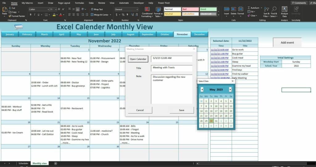 Dynamic Appointment Scheduler / Calendar | eFinancialModels Dynamic Appointment Scheduler / Calendar | eFinancialModels