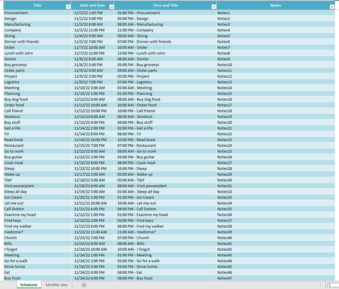 Dynamic Appointment Scheduler / Calendar | eFinancialModels Dynamic Appointment Scheduler / Calendar | eFinancialModels